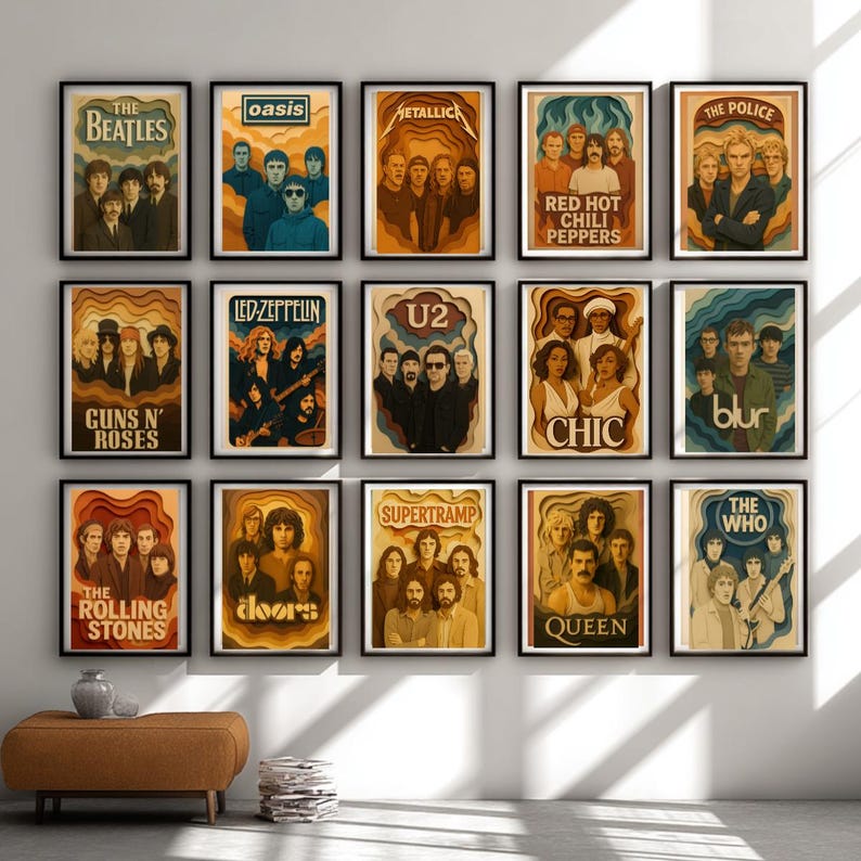 Led Zeppelin Music Poster - Printable Paper-cut Style Wall Art, Instant ...