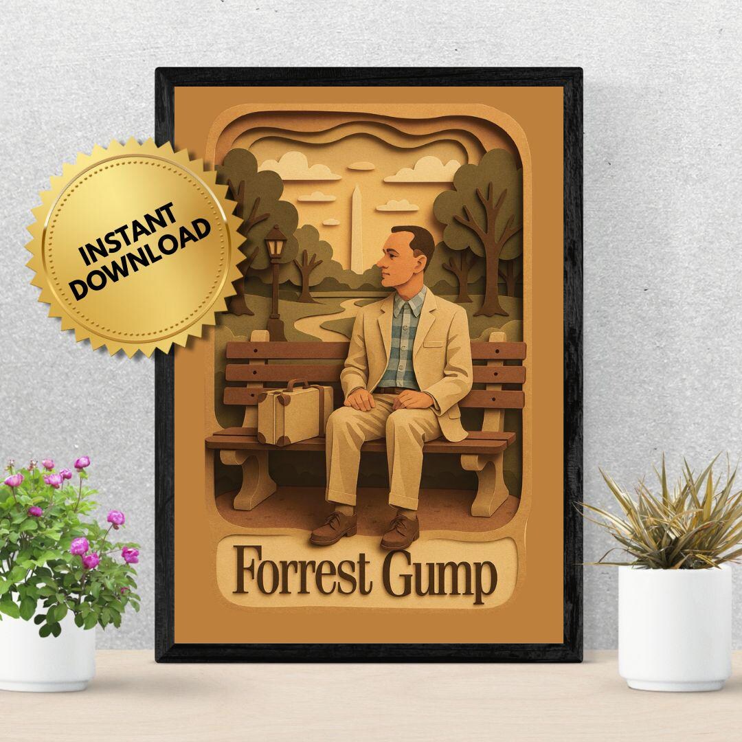 Forrest Gump Poster – Inspirational Movie Quote Wall Art Printable ...