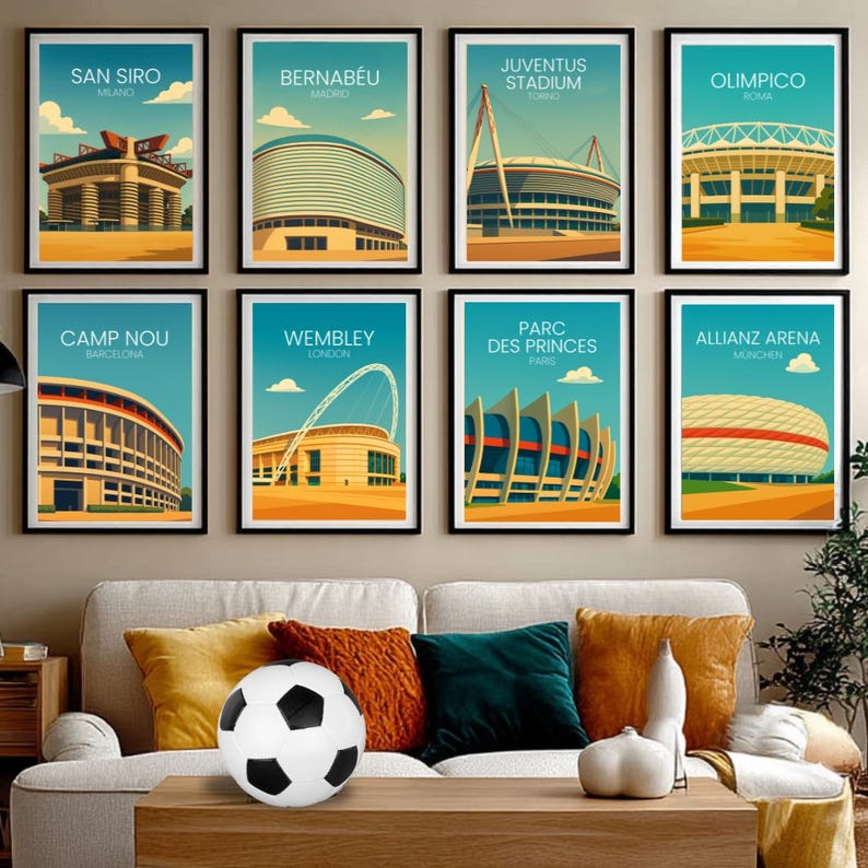 Tottenham Hotspur Stadium Vintage Poster | 50s Style London Football Wall Art | Retro Spurs ...