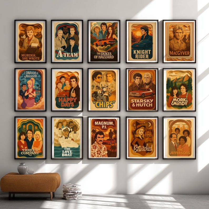 Happy Days Digital Poster, 70s TV Show Wall Art, Retro Pop Culture ...