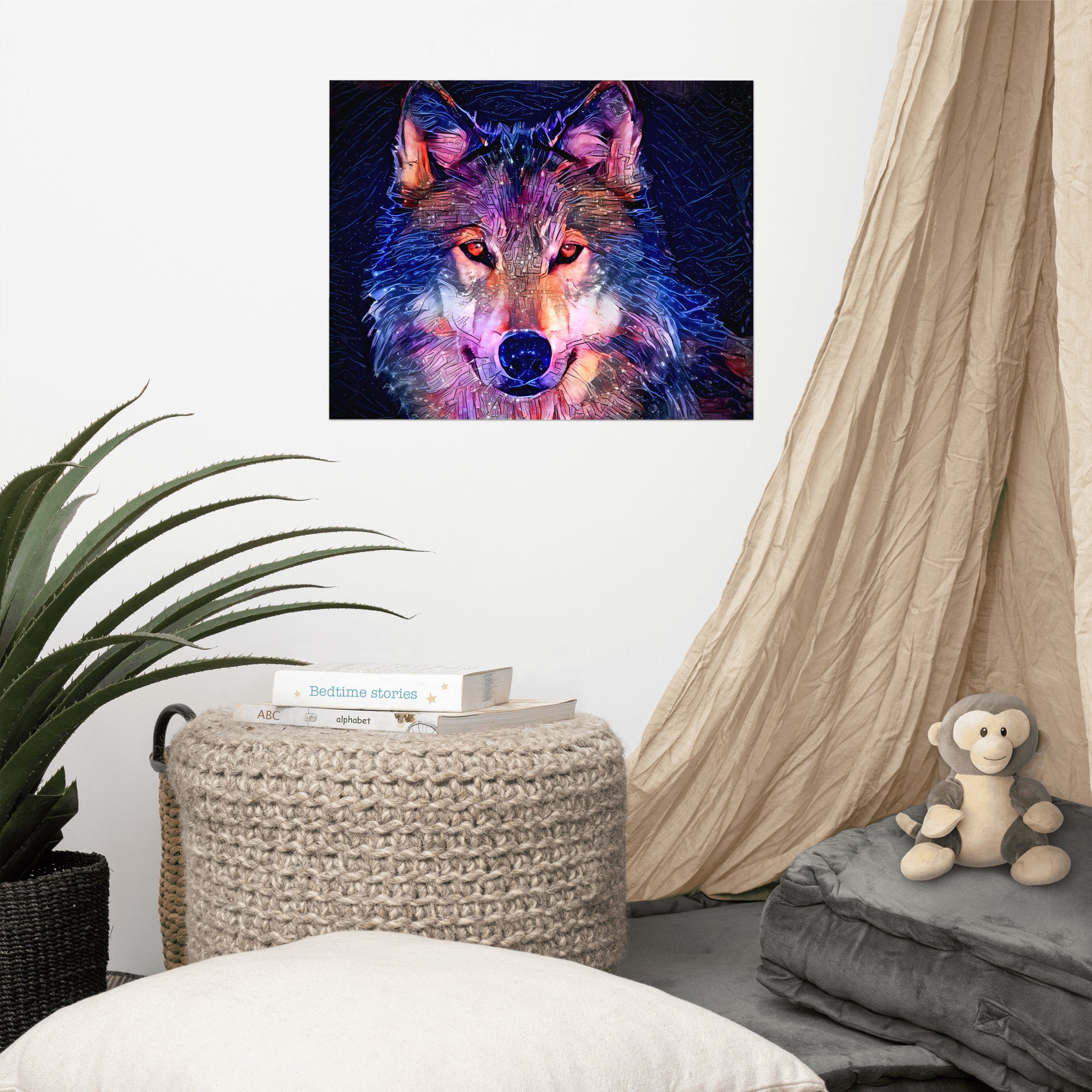 Wolf1c3 | Abstract Wolf Art | Wolf Wall Art | Colorful Wolf Art | Wolf ...