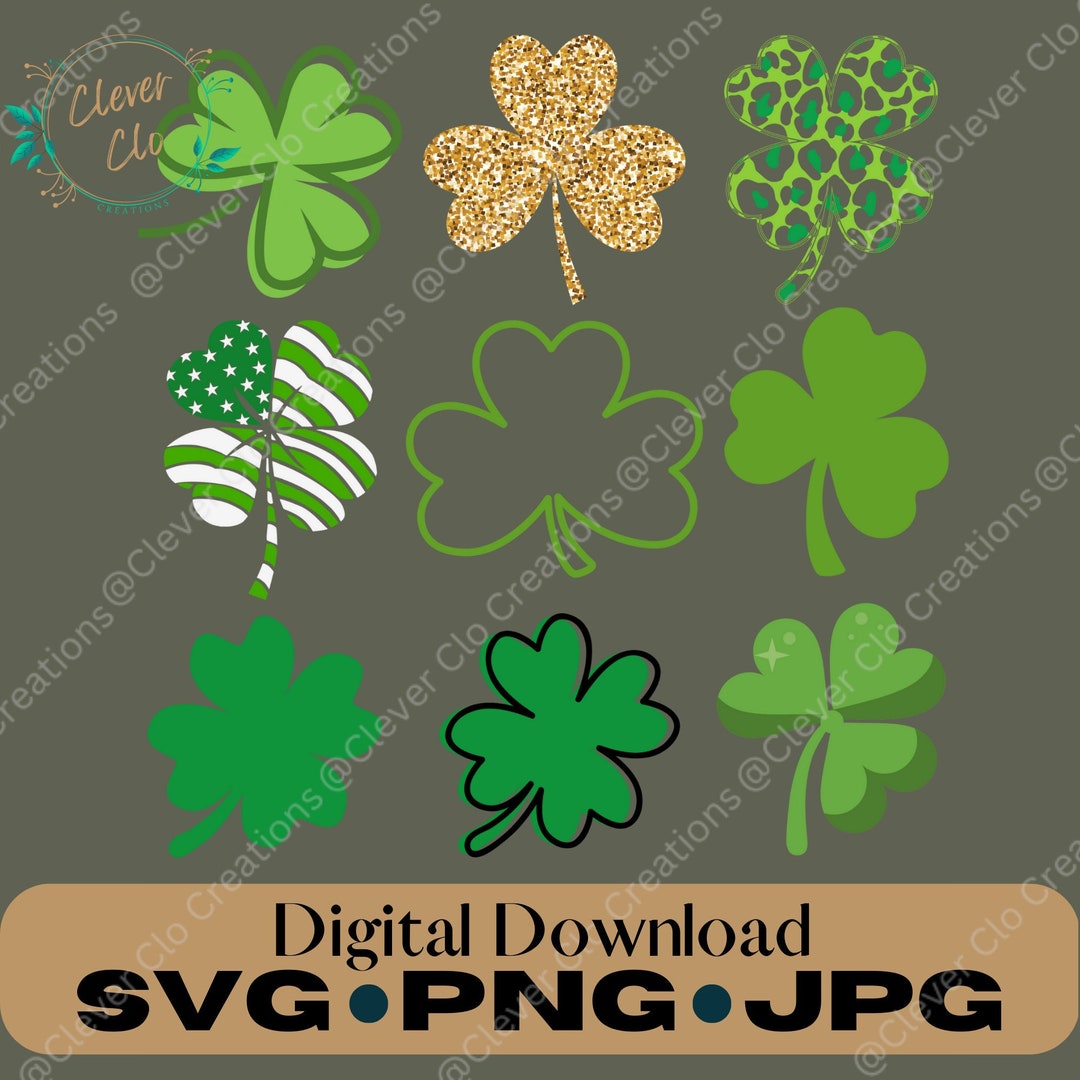 Shamrocks SVG, Shamrocks PNG, Shamrocks Jpg, Shamrock Svg, Shamrock Png ...
