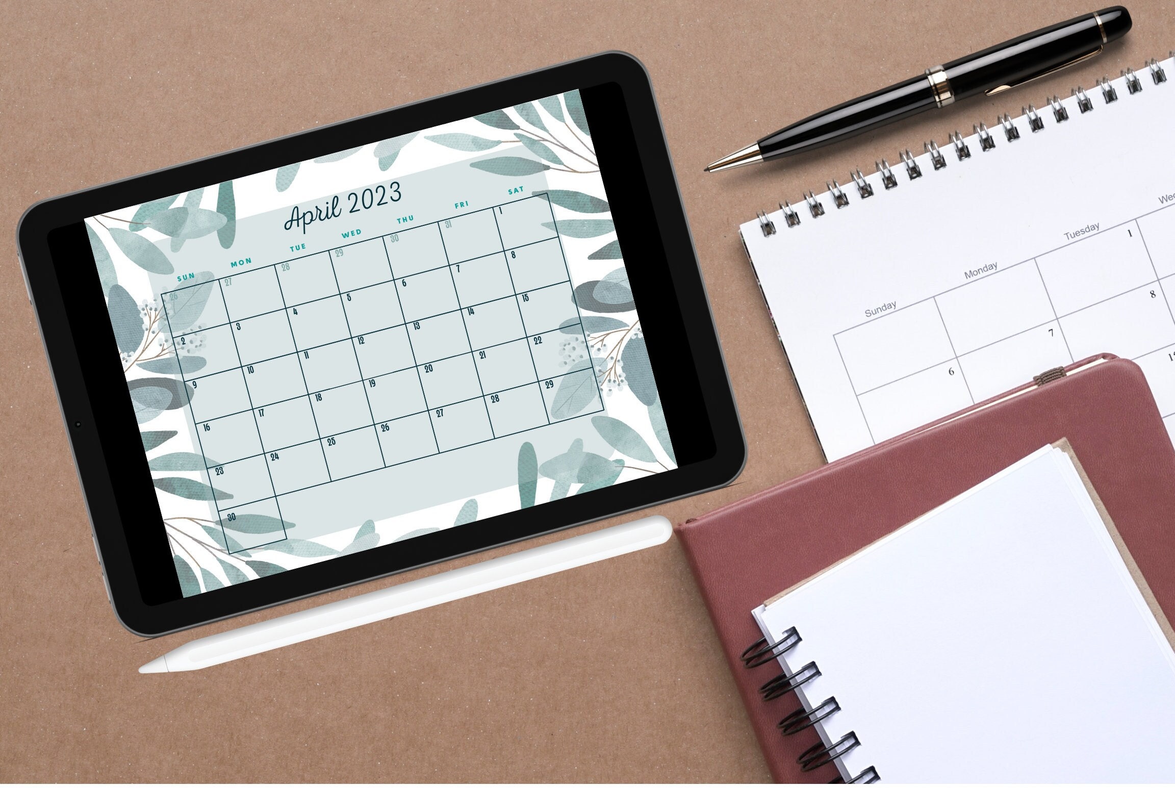 Botanical Bundle Pack, Monthly Calendars 2023, Daily Planner, Weekly ...