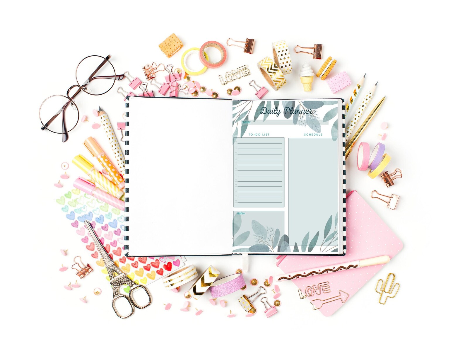 Botanical Bundle Pack, Monthly Calendars 2023, Daily Planner, Weekly ...