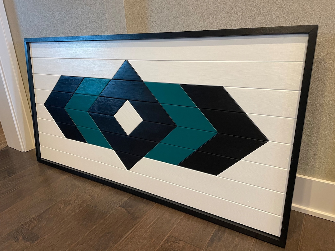 Geometric Wood Wall Hanging - Etsy