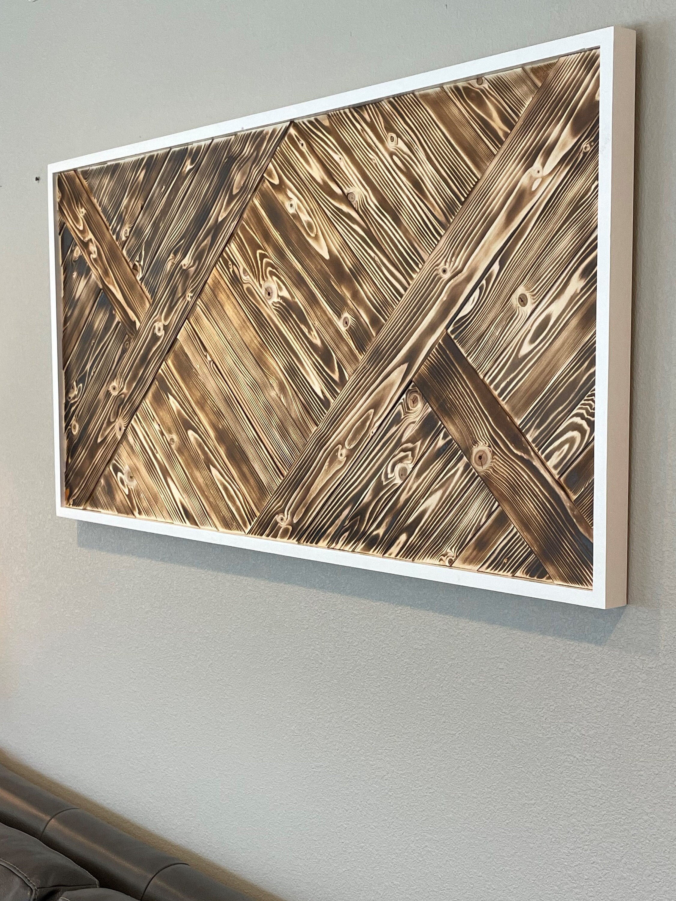 Geometric Wood Wall Hanging - Etsy