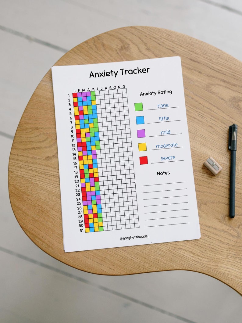 Daily Anxiety Tracker | Printable | Anxiety Journal to Track Anxiety ...