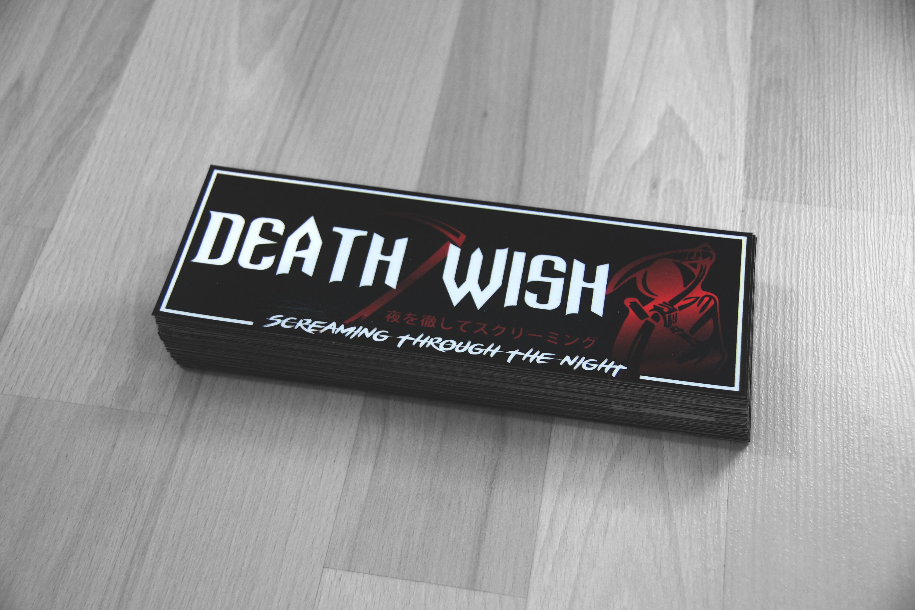 Death Wish Sticker for Car Neo JDM Box Slap Layout - 3 Colors Available ...