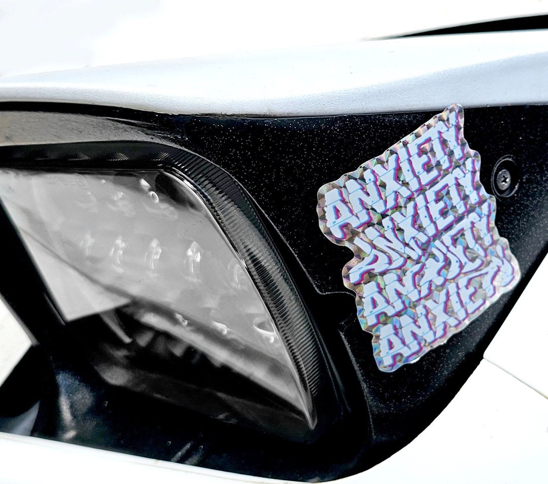 Holo Prismatic Anxiety Mind's Glitch: Meltdown Sticker for Car ...