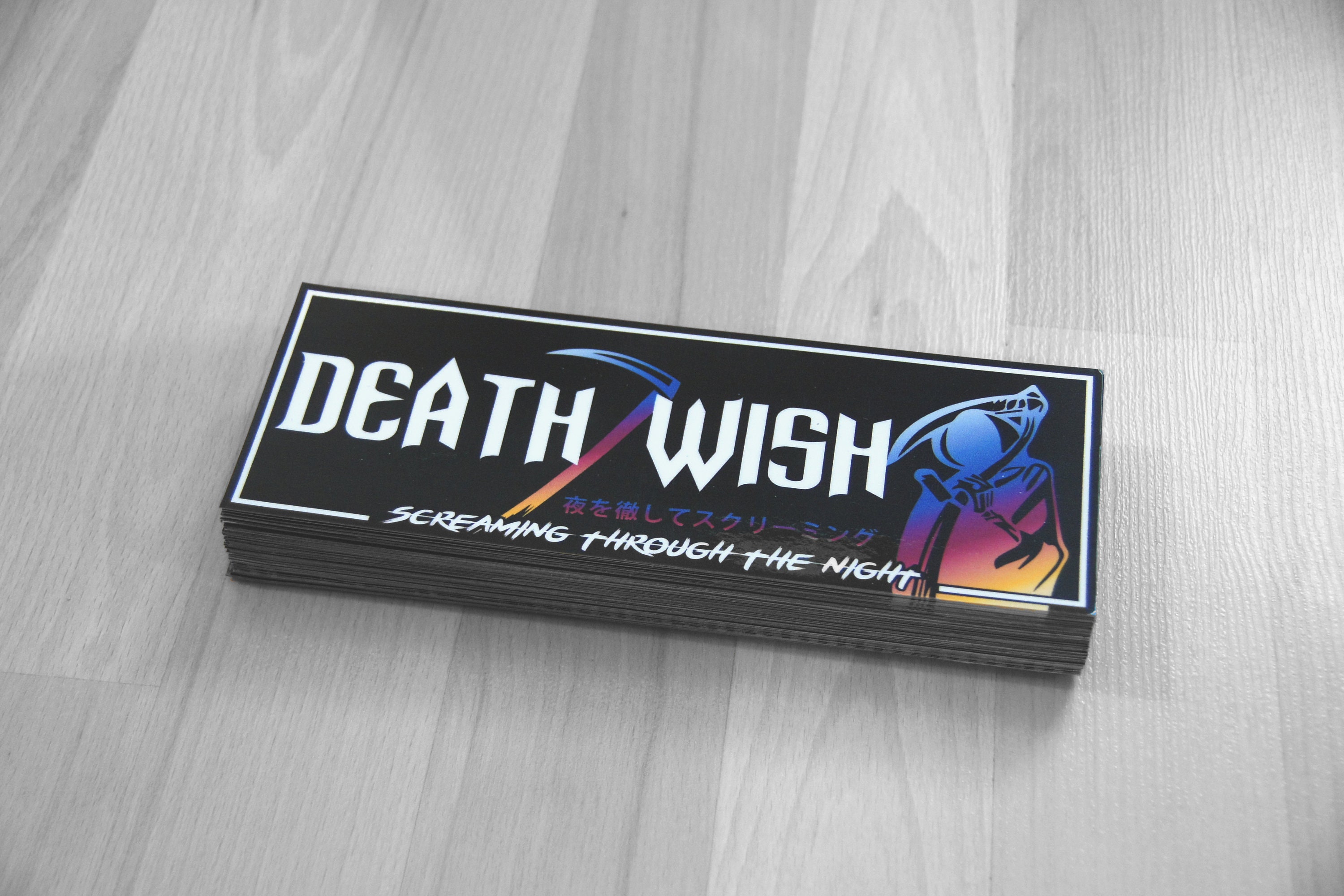 Death Wish Sticker for Car Neo JDM Box Slap Layout - 3 Colors Available ...