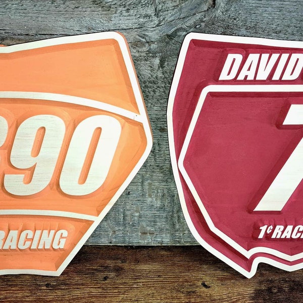 Motocross Number Plate Sign - Etsy