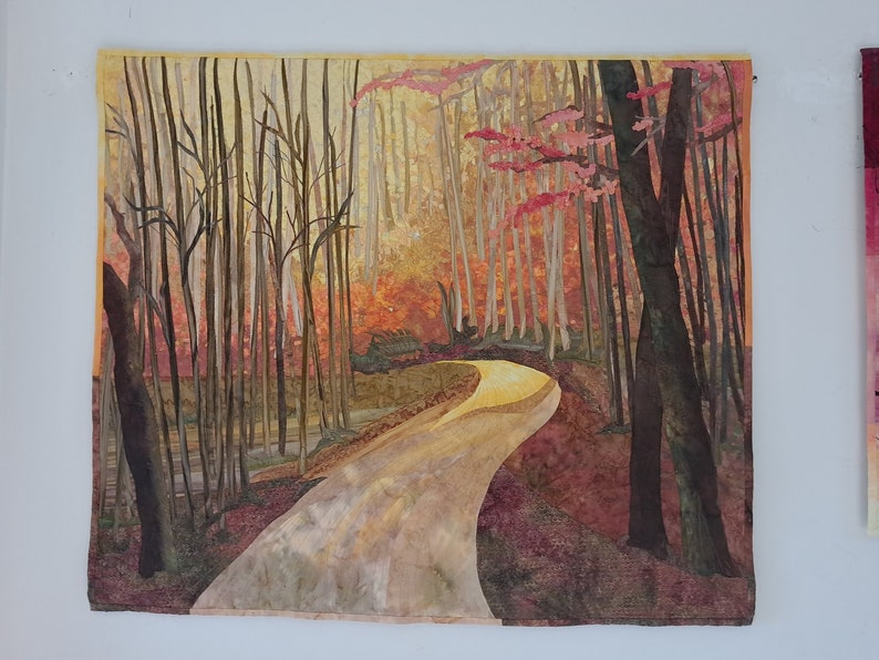 The Forest, Nature Quilt, Quilted Landscape, Art Quilt Wall Hanging ...