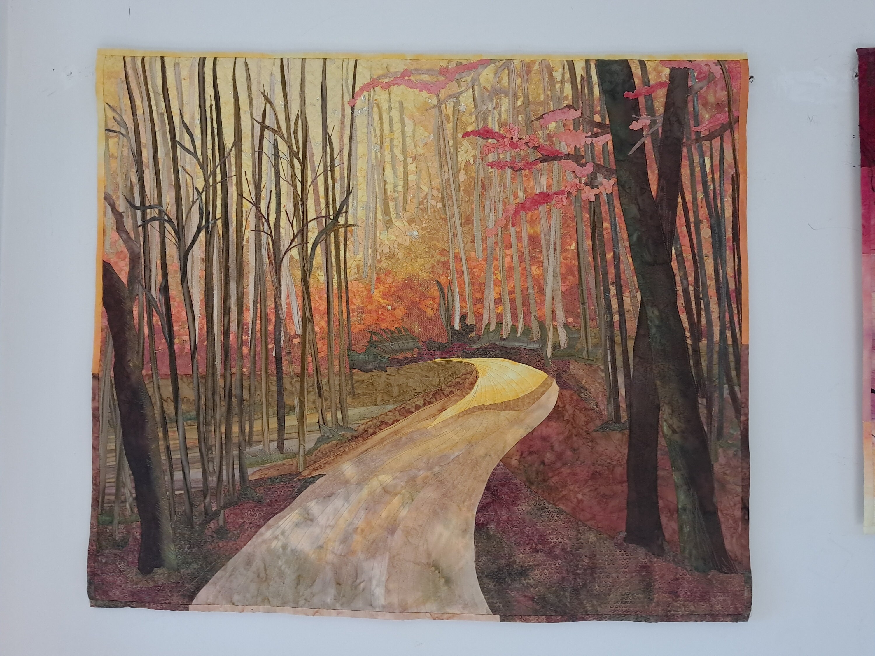 Forest Landscape Quilt, Nature Art Quilt Wall Hanging, 34.2x29.5 Inches ...