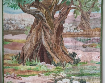 The Forest, Nature Quilt, Quilted Landscape, Art Quilt Wall Hanging ...