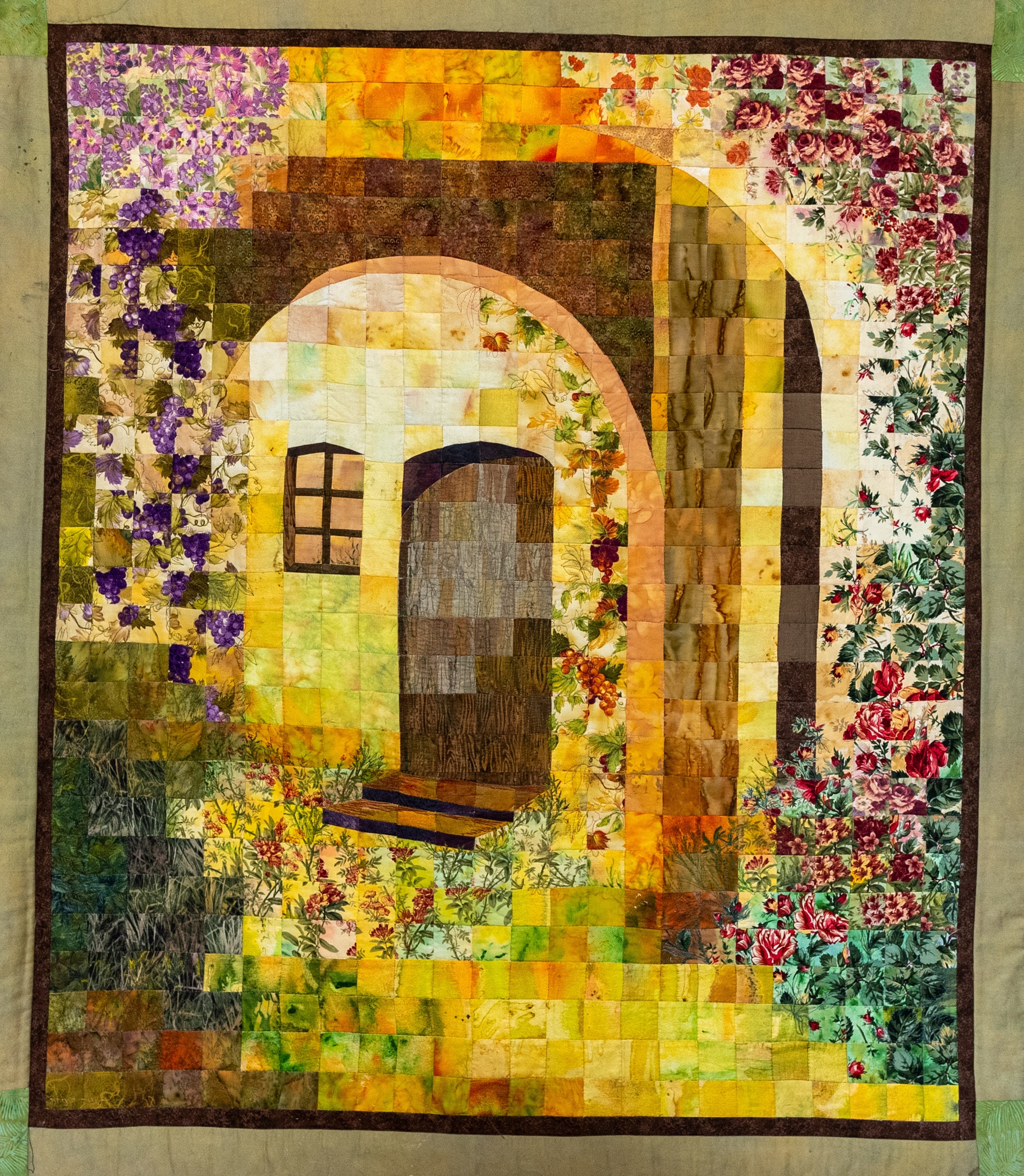 The Flowers at the Entrance to the House, Sea Quilt, Quilted Landscape ...