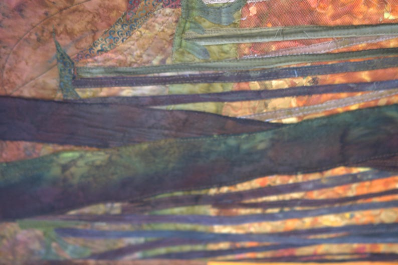 Forest Landscape Quilt, Nature Art Quilt Wall Hanging, 34.2x29.5 Inches ...
