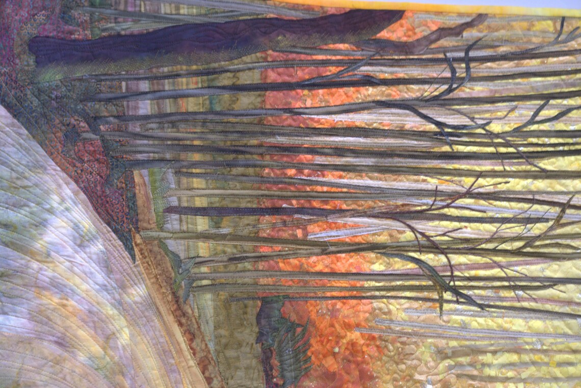 The Forest, Nature Quilt, Quilted Landscape, Art Quilt Wall Hanging ...