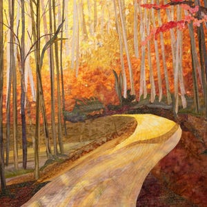 The Forest, Nature Quilt, Quilted Landscape, Art Quilt Wall Hanging ...