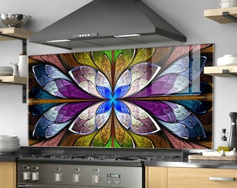 Tempered Glass Kitchen Backsplash - 30x24 Inch Stove Splashback ...