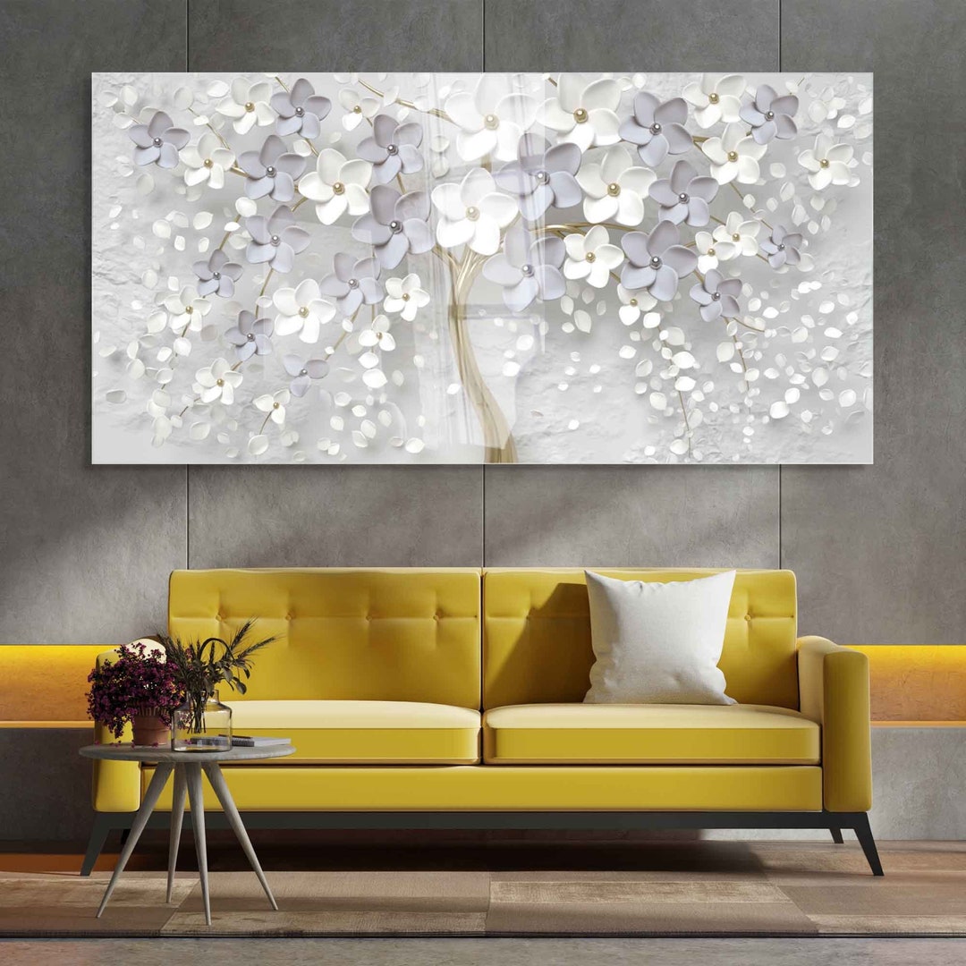Tempered Glass Wall Art, Extra Large Wall Decor, Living Room Home Decor ...