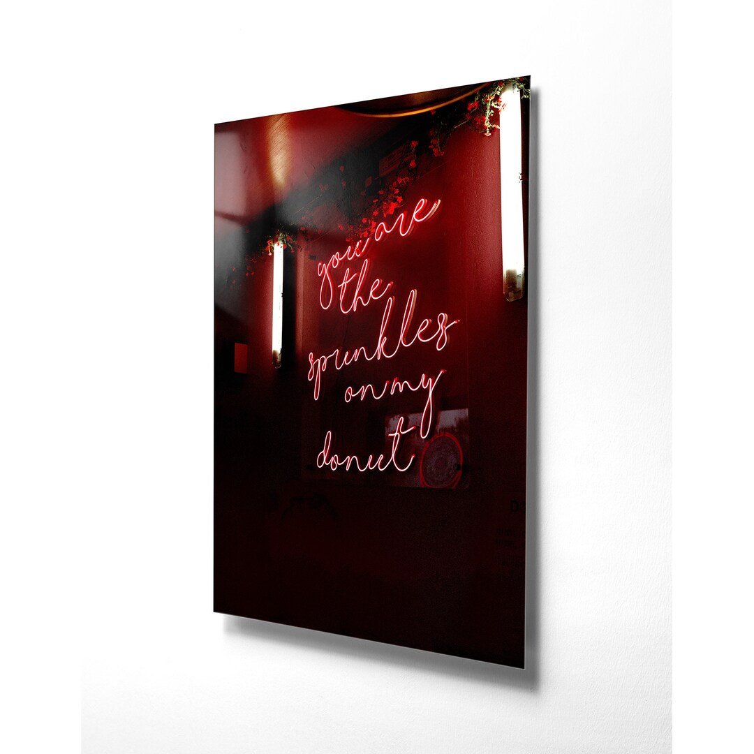 Tempered Glass Wall Art, Neon Sign Print Decor, Extra Large Wall Art ...