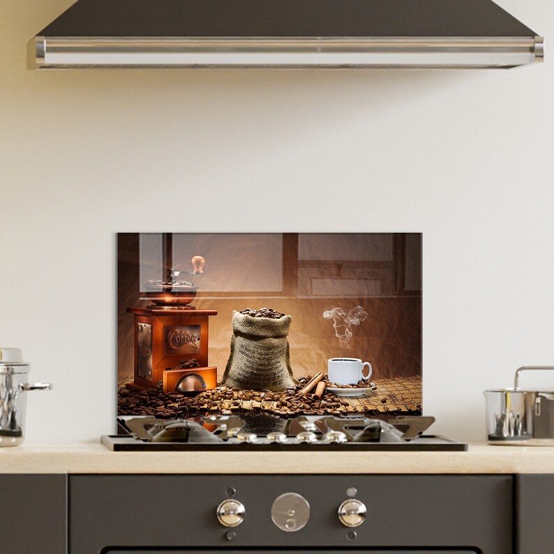 Tempered Glass Stove Backsplash Panel, Stove Back Cover, Kitchen Decor ...