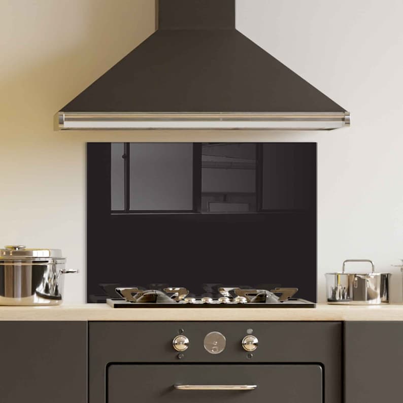Tempered Glass Stove Backsplash Panel Stove Back Cover - Etsy