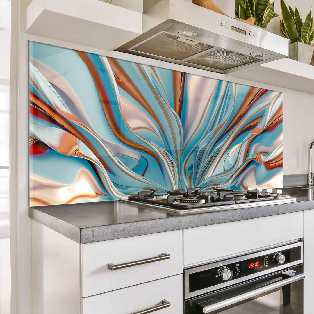 Tempered Glass Kitchen Backsplash, Kitchen Sink Splash Guard, Stove ...