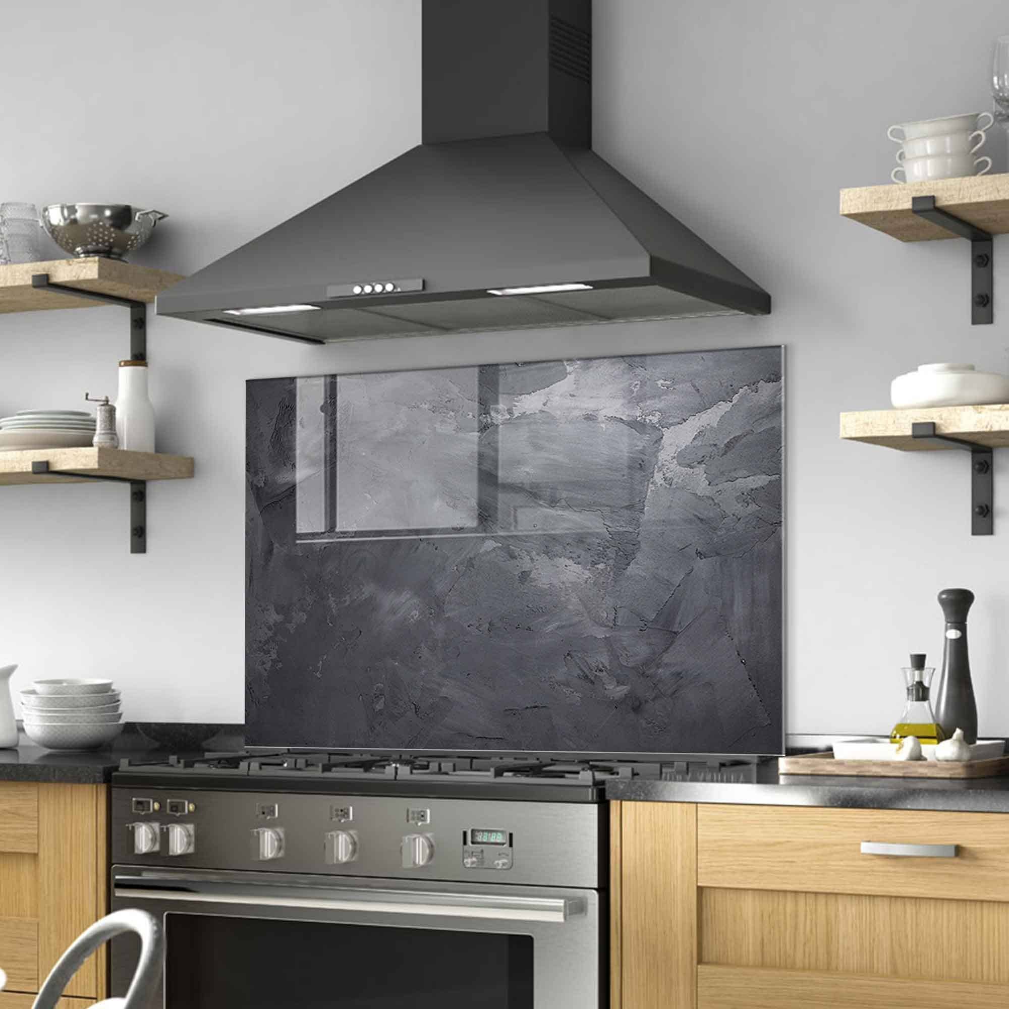 Tempered Glass Stove Backsplash Panel, Stove Back Cover, Kitchen Decor ...