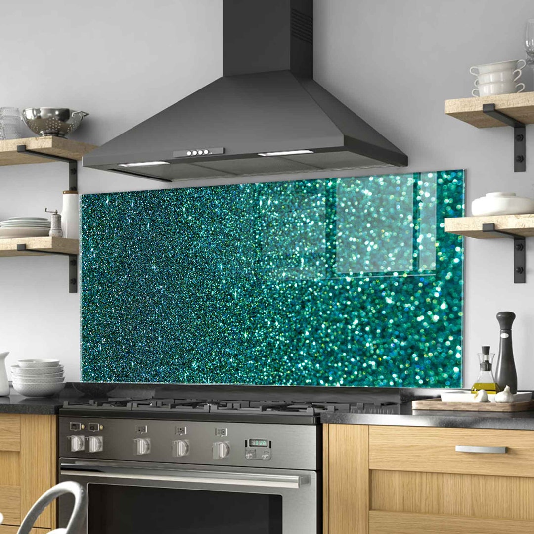 Kitchen Backsplash, Stove Back Cover, Tempered Glass Wall Art, Stove ...