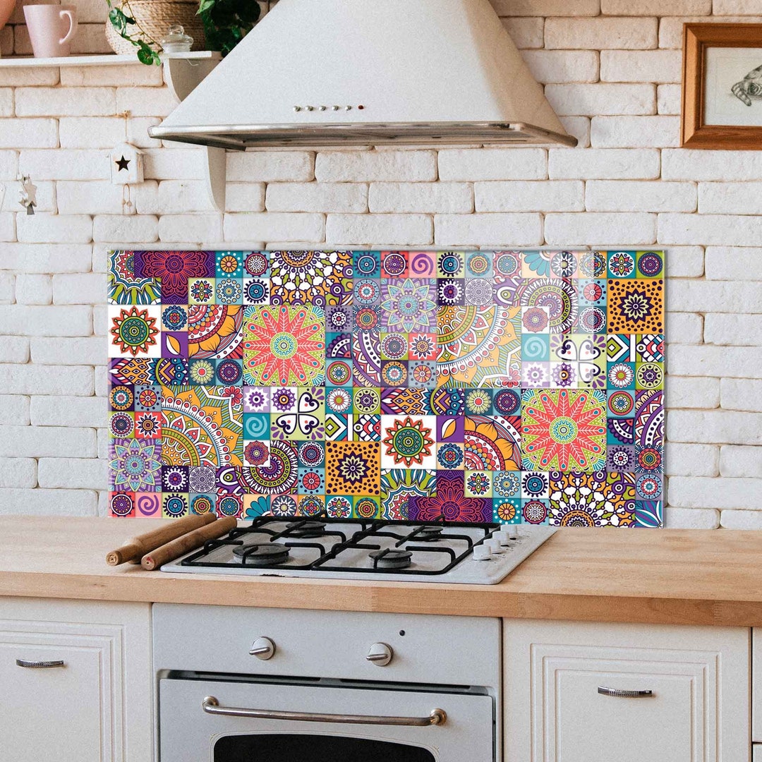 Tempered Glass Stove Backsplash Panel, Stove Back Cover, Kitchen Decor ...