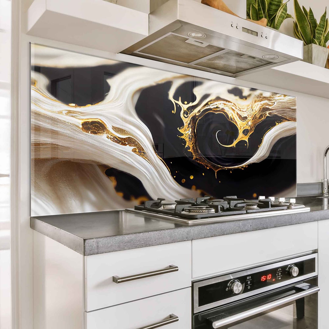 Kitchen Sink Splash Guard, Tempered Glass Kitchen Backsplash, Kitchen ...