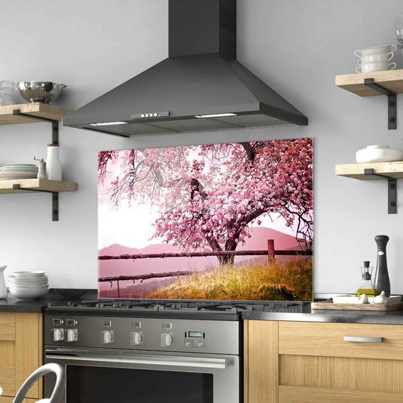 Tempered Glass Stove Backsplash Panel Stove Back Cover - Etsy