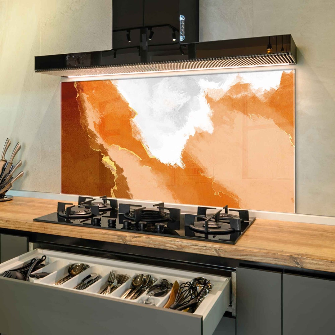Kitchen Sink Splash Guard, Tempered Glass Kitchen Backsplash, Kitchen ...