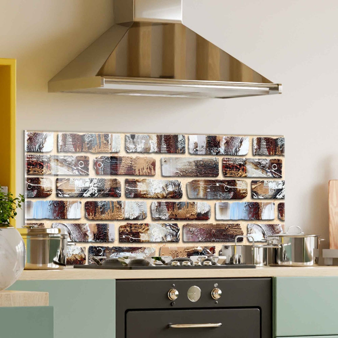 Kitchen Backsplash, Stove Back Cover, Tempered Glass Stove Backsplash ...