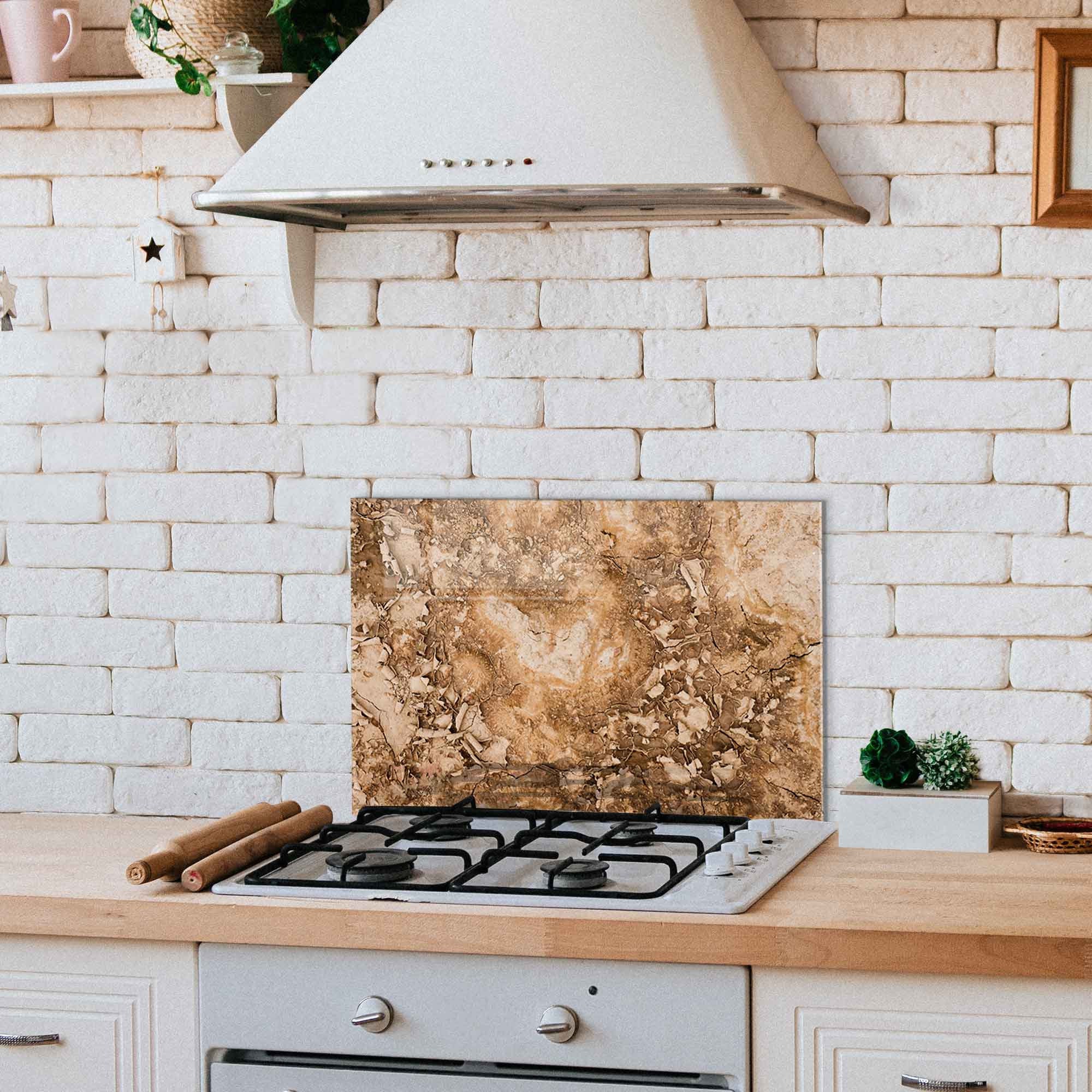 Tempered Glass Stove Backsplash Panel, Stove Back Cover, Kitchen Decor ...