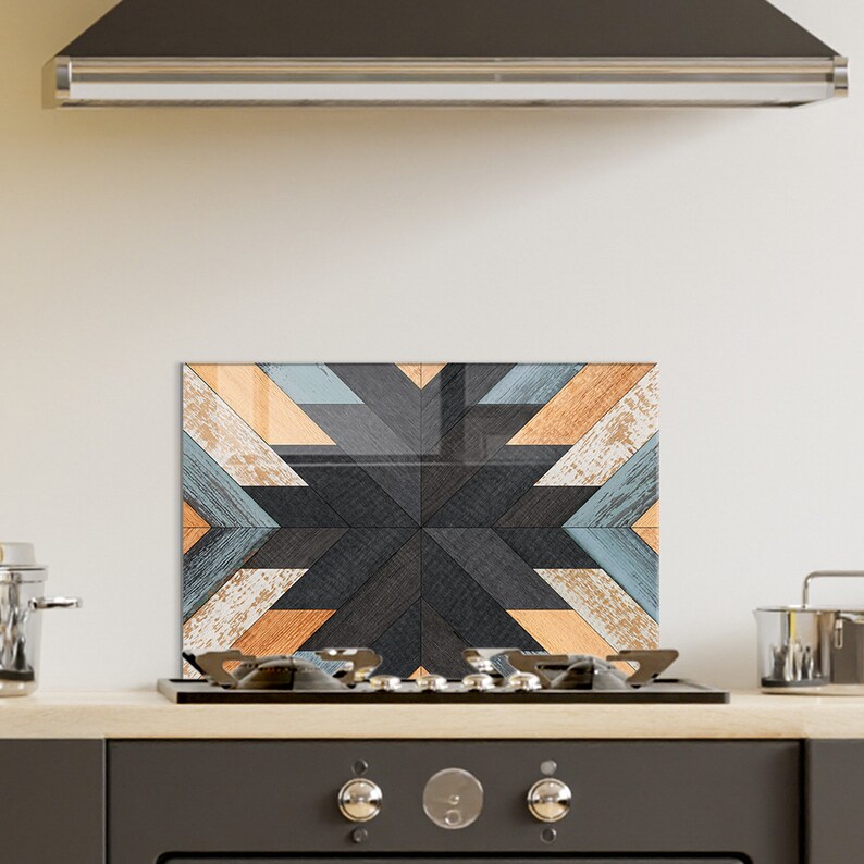 Tempered Glass Stove Backsplash Panel Stove Back Cover - Etsy