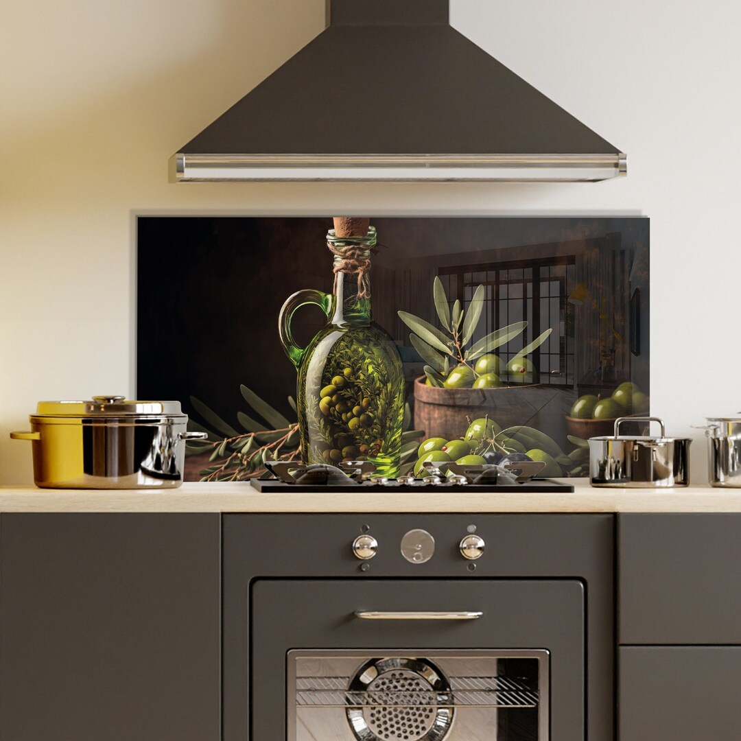 Tempered Glass Stove Backsplash Panel, Stove Back Cover, Kitchen Decor ...