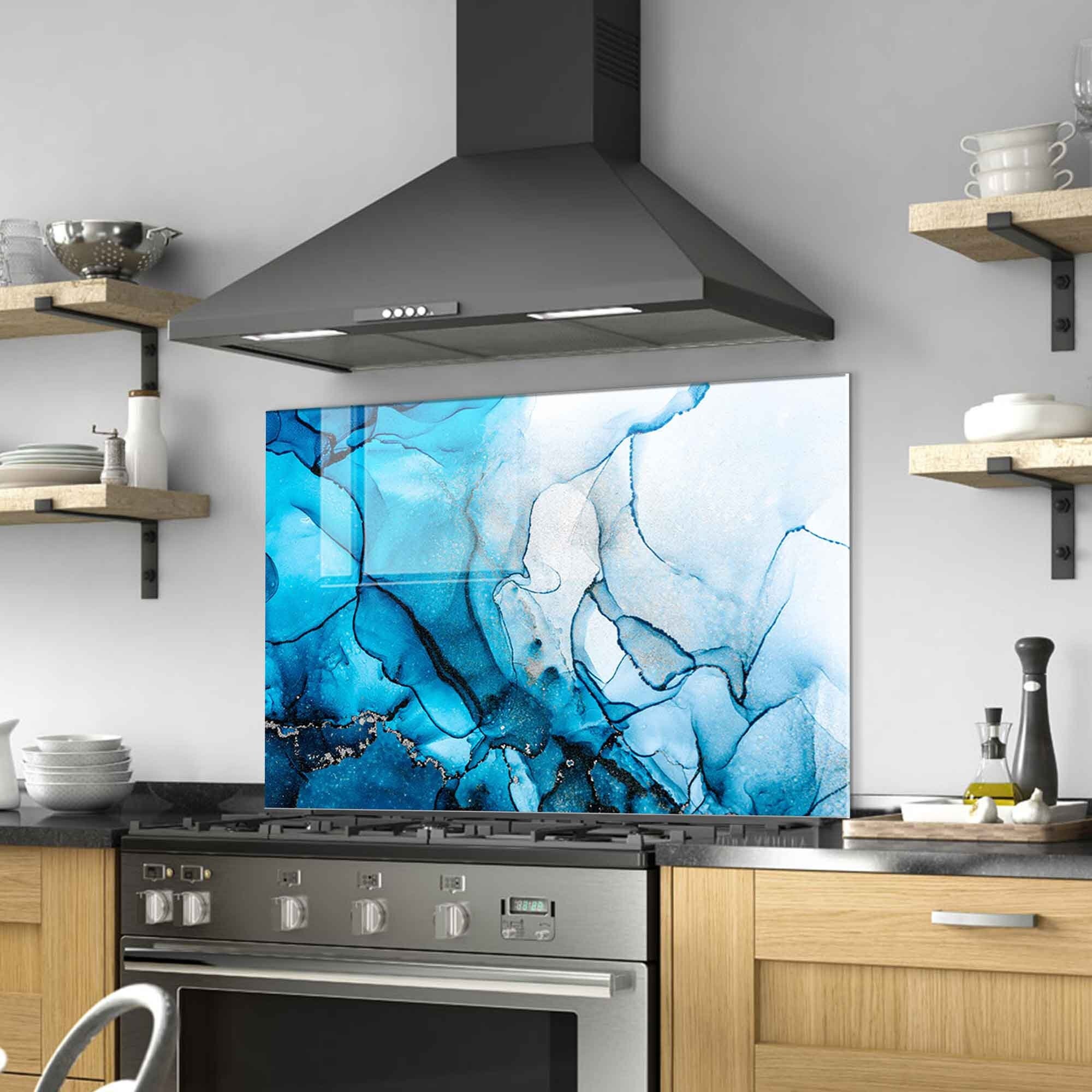 Kitchen Backsplash Stove Back Cover Tempered Glass Stove - Etsy