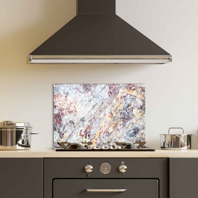 Tempered Glass Stove Backsplash Panel Stove Back Cover - Etsy