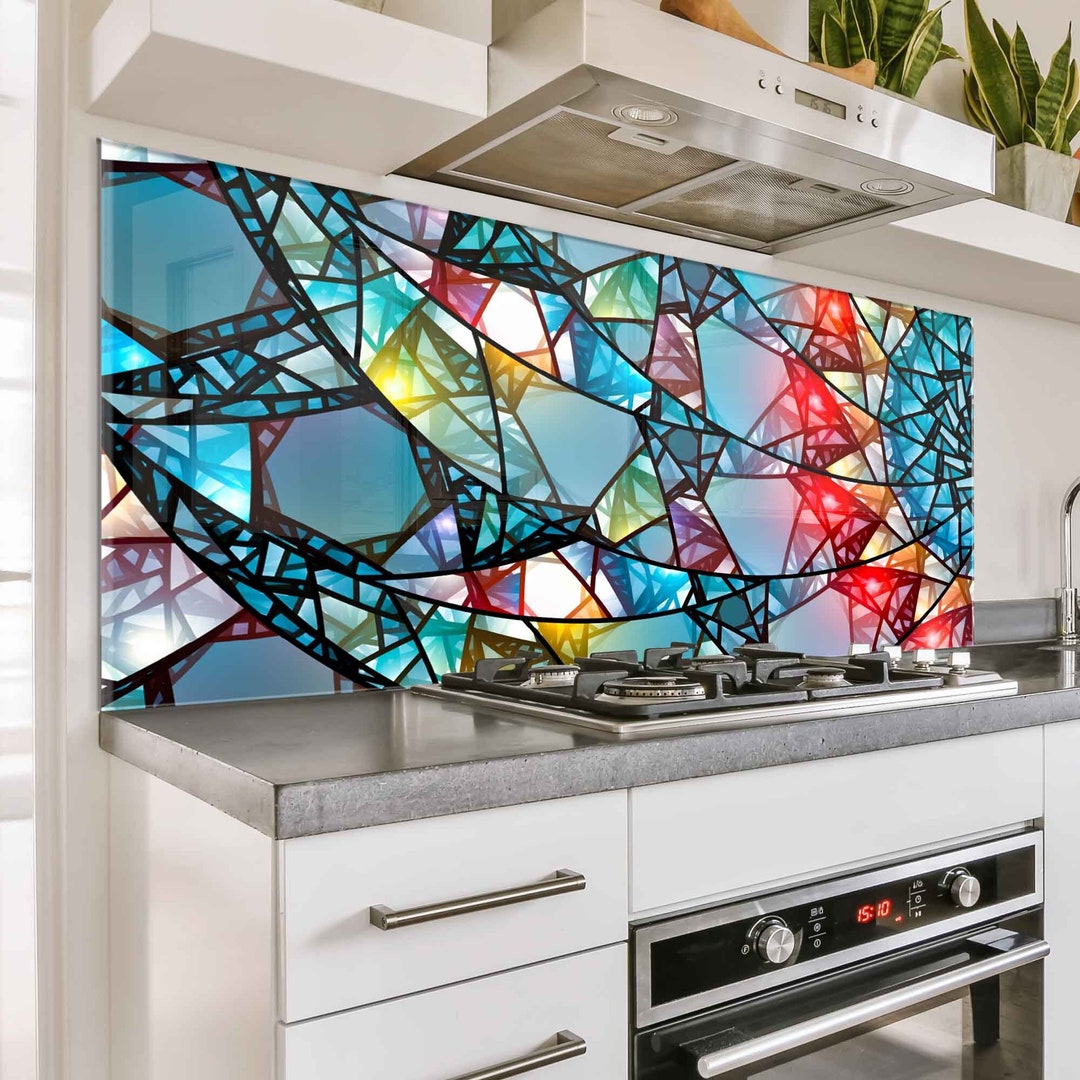 Tempered Glass Kitchen Backsplash, Kitchen Sink Splash Guard, Stove ...