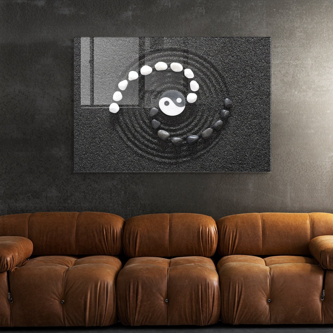 Yin Yang Wall Art, Wall Decor Living Room Modern, Extra Large Wall Art ...