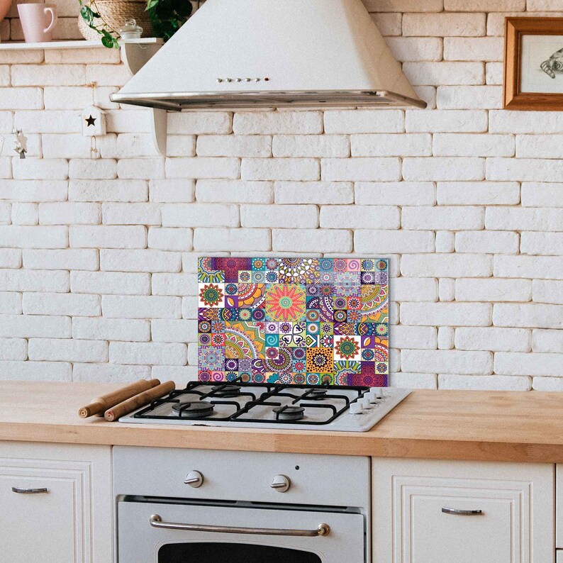 Tempered Glass Stove Backsplash Panel Stove Back Cover - Etsy