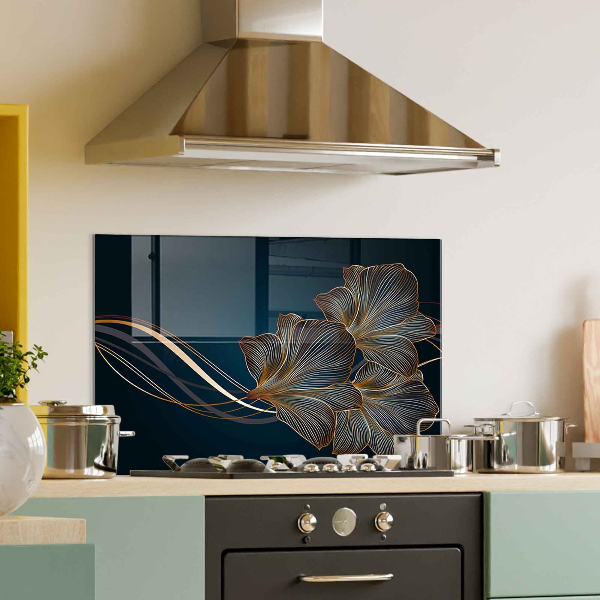 Tempered Glass Stove Backsplash Panel Stove Back Cover - Etsy