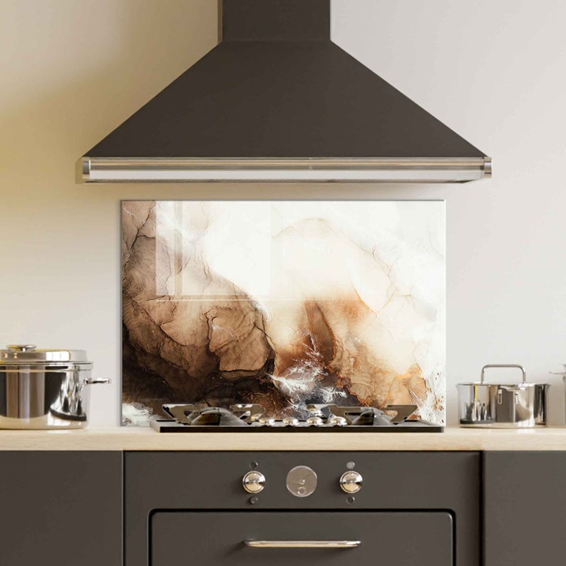 Tempered Glass Stove Backsplash Panel Stove Back Cover - Etsy