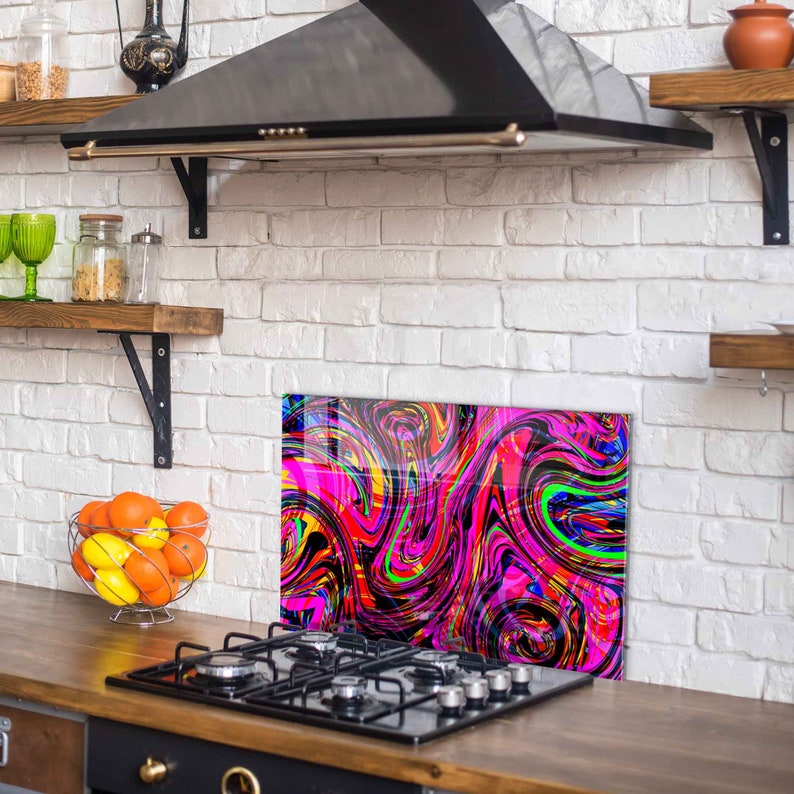 Tempered Glass Stove Backsplash Panel Stove Back Cover - Etsy