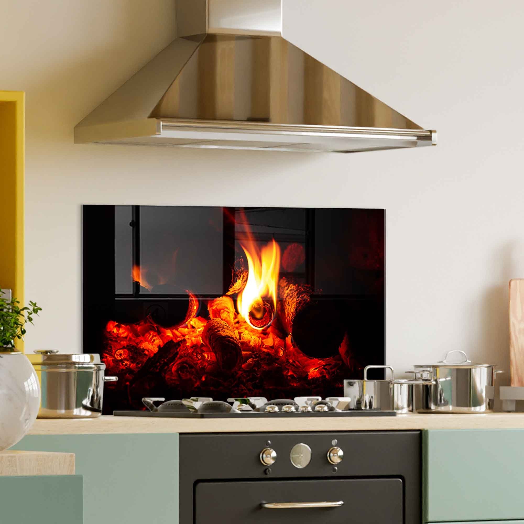 Tempered Glass Stove Backsplash Panel, Stove Back Cover, Kitchen Decor ...
