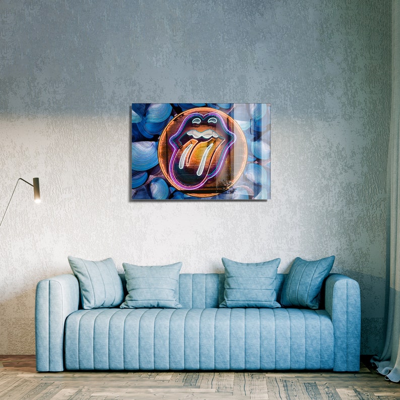 Neon Sign Print Wall Art, Wall Decor Living Room Modern, Extra Large ...