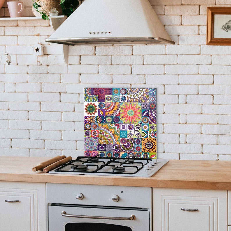 Tempered Glass Stove Backsplash Panel Stove Back Cover - Etsy