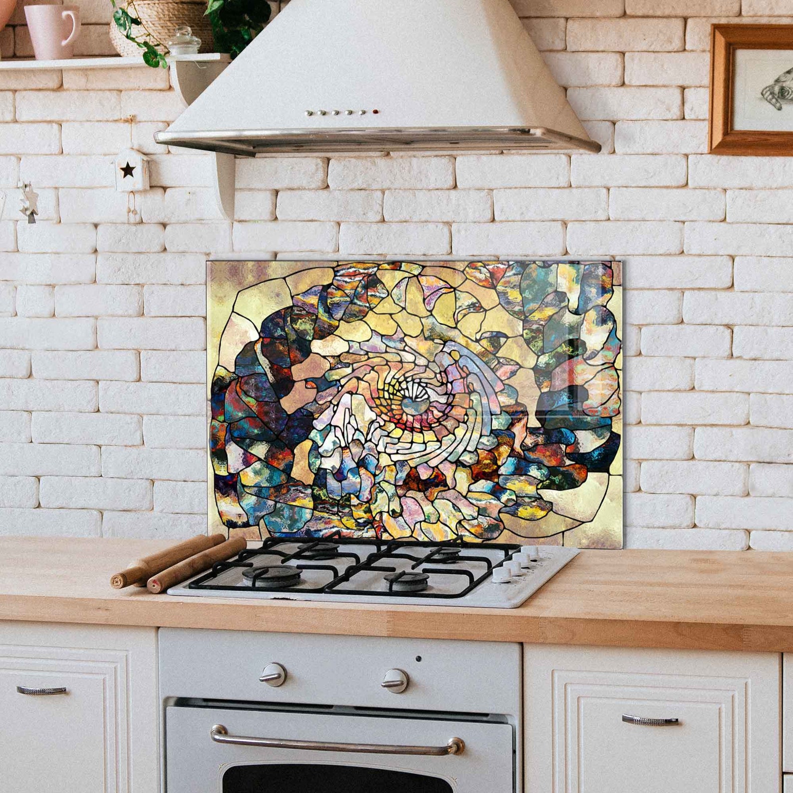 Kitchen Backsplash, Stove Back Cover, Stove Top Cover, Kitchen Decor ...